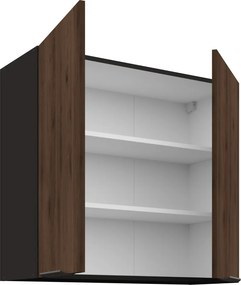 Horní skříňka, ořech okapi/černá, MENZO 80 G-72 2F