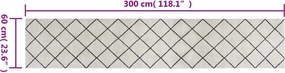 Kuchyňský koberec omyvatelný Čtverec 60 x 300 cm samet 136569