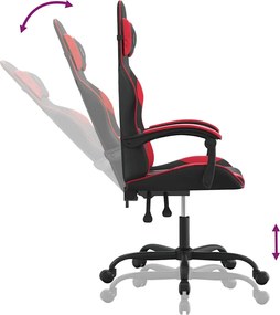Herní židle černá a červená umělá kůže 3143867
