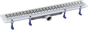 Polysan Sapho, KLAVER sprchový kanálek s nerezovým roštem, superflow, DN50, 710x122x65 mm