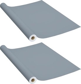 Samolepící tapety na nábytek 2 ks šedé 500 x 90 cm PVC 3059654