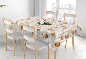 Bellatex Ubrus VÁNOCE Zlatá,Šedá 100x100 cm