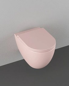 Isvea Isvea, INFINITY závěsná WC mísa, Rimless, 36,5x53cm, růžová Salmon, 10NF02004-2S