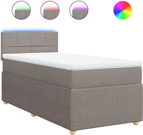 Box spring postel s matrací taupe 100 x 200 cm textil 3289671