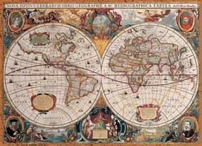 EUROGRAPHICS Puzzle Starověká mapa světa / 1000 dílků / 67,6 × 48,9 cm