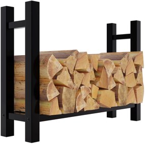 Stojan na palivové dřevo Heidal - hranatý rám | 80x100x30 cm