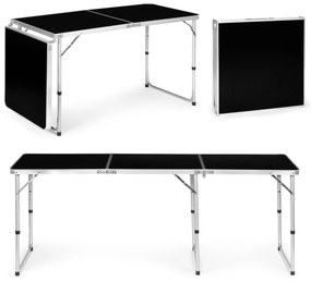 Skládací turistický stůl Veloca 180x60 cm černý