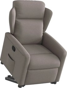 Zvedací polohovací křeslo taupe textil 3303141