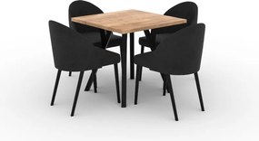ADRK Furniture Sada stůl s židlemi RODOS 84 SE-ROD-84-L