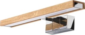 BRILAGI-LED Koup osvět zrcadla 3v1 WOODY MIRROR LED/8W/230V 40 cm IP44 chrom/dub