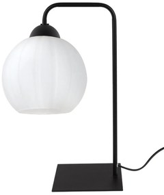 Stolní lampa Costa, 1x bílé skleněné stínítko, b