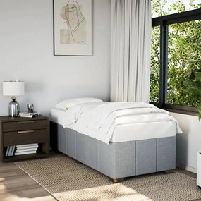 Rám postele bez matrace světle šedá 80 x 200 cm textil 3284790