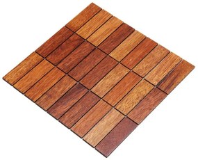 MERBAU mozaika 2D - dřevěný obklad do koupelny a kuchyně 30 x 93 mm