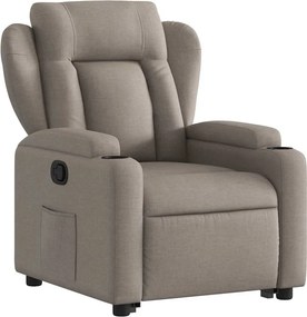 Zvedací polohovací křeslo taupe textil 3204490