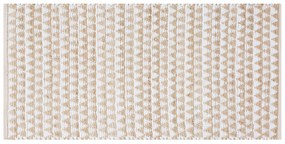Béžový geometrický koberec 80x150 cm TUNCELI Beliani