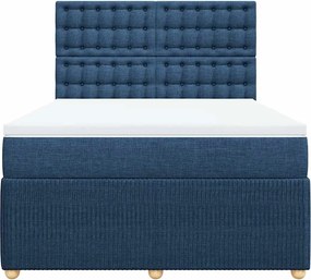 Box spring postel s matrací modrá 160x200 cm textil 3292127