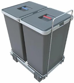 Elletipi Ecofil - Vestavný odpadkový koš, dělený, 48 l PF01 44B2