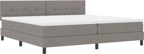 Postel s boxspringem s čelo Taupe 200 x 200 cm textil 3338717