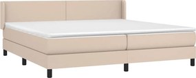 Box spring postel s matrací cappuccino 200 x 200 cm umělá kůže 3130684