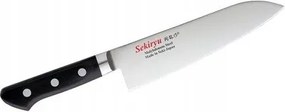 Nůž Sekiryu Kuroi Tori Santoku 18 cm [SR-MS180], ocel AUS-8, černý