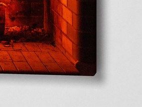 Liox Obraz hořící krb Rozměr: 150 x 100 cm