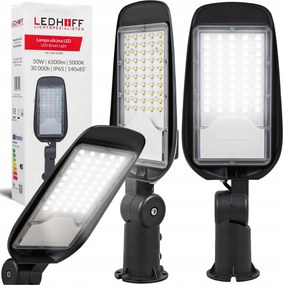 Led pouliční lampa 50W Regulovatelná lampa 230V výkonná na parkování, na silnici