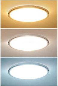 LED stropní světlo odolné vůči vlhkosti WO825 - průměr 22 cm, bílá