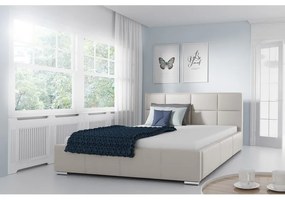 Čalouněná postel Alita, Rozměr postele: 140x200, Barva:: ekokůže Soft 017 (bílá)