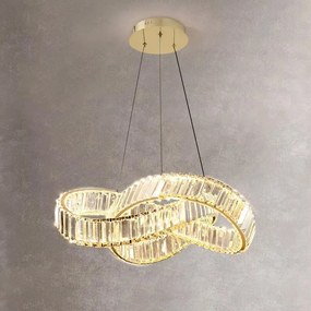 Toolight Závěsné designové osvětlení CRYSTAL LED + dálkové ovládání APP1538-CP GOLD