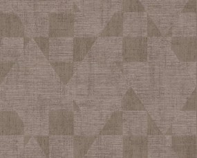 Vliesová tapeta geometrický vzor, strukturovaný povrch s kovovým efektem, hnědá barva, 381964 / Tapety na zeď 38196-4 Titanium 3 (0,53 x 10,05 m) A.S.Création