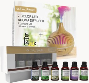 Sada LED aroma difuzéru's esenciálními oleji Tranquil Experience, 8 dílů