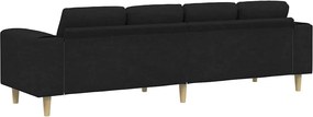 Pohovka do obývacího pokoje Černá 250 x 77 x 76 cm Polyester 3335083