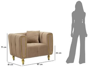 Designové křeslo Baudouin šedé