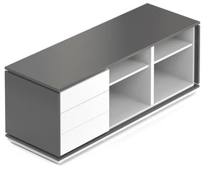 Kontejner Creator 153,6 x 53,6 cm, 3-modulový, bílá / antracit