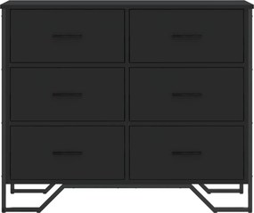 Komoda černá 91 x 35,5 x 74,5 cm kompozitní dřevo 3295302