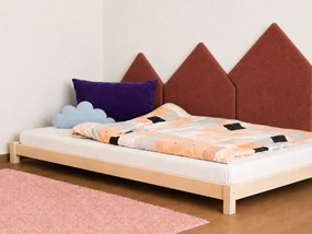 Čalouněný panel na zeď HORY - pravá strana PLYŠ Zvolte barvu: Hnědá, Zvolte rozměr: 100x140 cm, Uchycení na zeď: Bez uchycení (možnost použití lepidla)