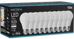 Mexen Nova 10x LED žárovka E27, A60, 5W, Neutrální - 4000K, 525 lm - L100-E27-0540-01x10