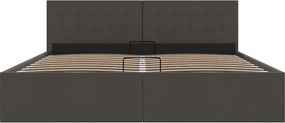 Zvedací rám postele úložný prostor tmavě šedý textil 180x200cm 285575
