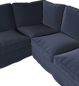 Potah na pohovku IKEA  Ektorp rohová barva tmavě modrá látka sametová