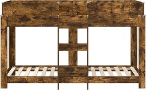 Patrová postel pro děti Kouřový dub 75 x 190 cm 3410543