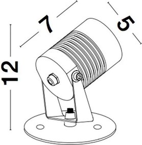 NV 9271431 Venkovní nástěnné svítidlo FEND černý hliník a sklo LED 5W 3000K 100-240V 21st. IP65 - NOVA LUCE