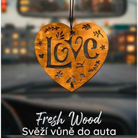 Ahome CZ Dřevěná vůně do auta –  Love