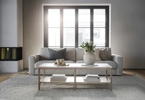 ROWICO Konferenční stolek ORWEL 140x60 cm s bílým pigmentem