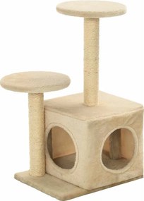 Škrabadlo pro kočky sisalové sloupky 60 cm béžové 170519