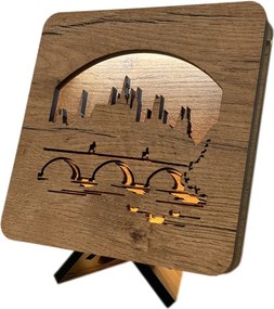 Li-Go "Hradčany" lampa 19x19 cm provedení povrchu: ořech