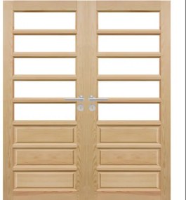 Archo - Dvoukřídlé dřevěné dveře dýhované z borovice Tilda 105482