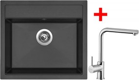 Sinks SOLO 560 Pureblack+ELKA SO56026ELCL