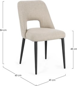 BIZZOTTO Jídelní židle ROGER přírodní 0730350