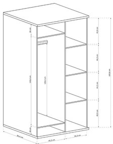 Předsíňová stěna CALI + skříň C-1 + komoda C-4 | artisan