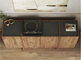 Designová komoda Radegund 180 cm atlantská borovice / antracitová
